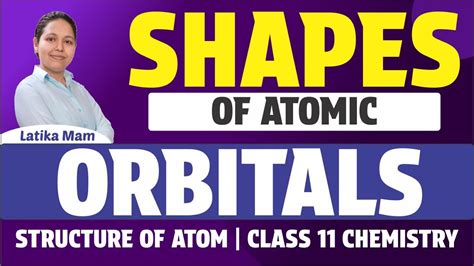 Shapes Of Atomic Orbitals Structure Of Atom Class 11 Chemistry Ii Orbitals By Latika Mam