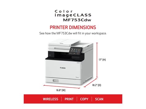 Canon Imageclass Mf753cdw All In One Wireless Laser Printer 5455c010
