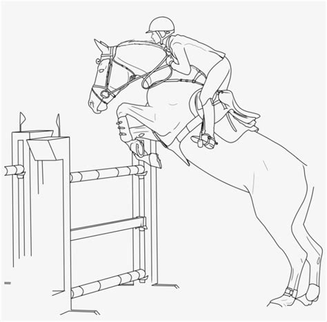 41 Horse Jumping Coloring Page