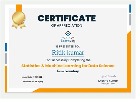 Completed Statistics And Machine Learning From Learnbay Ritik Kumar