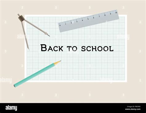 Back School Geometry Tools Stock Vector Images Alamy
