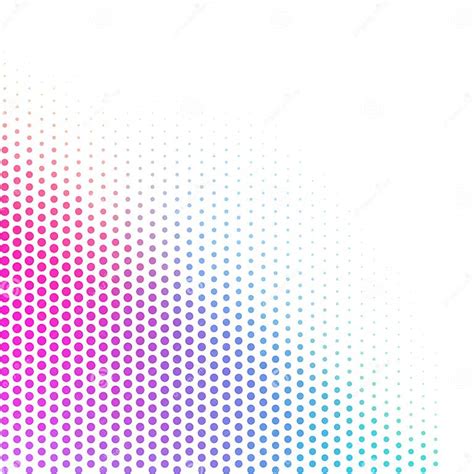 Halftone Dotted Colorful Gradient Corner Isolated Vector Spotted Mosaic Overlay Texture Stock