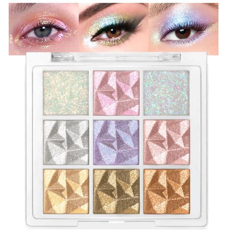 9 Colors Glitter Eyeshadow Eye Shadow Palette Makeup 9 Colors Green