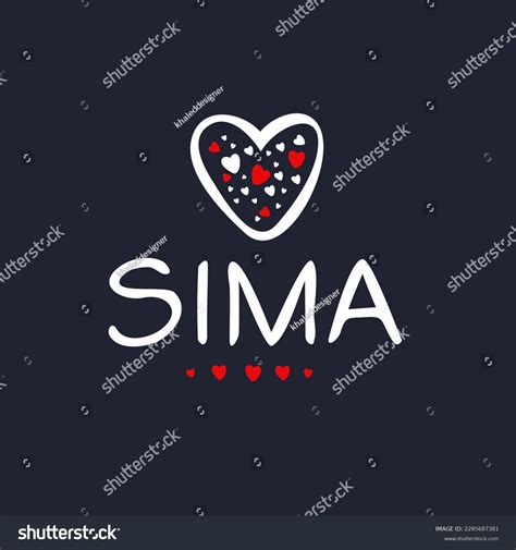 Sima Nombre De Caligrafía Ilustración Vectorial Vector De Stock