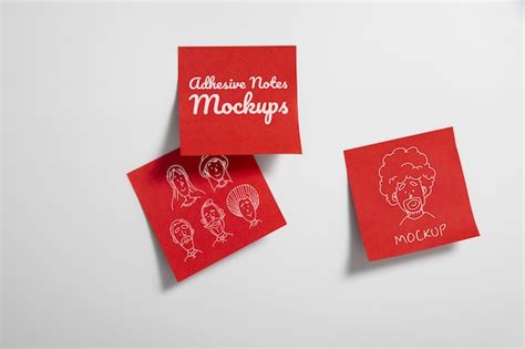 Premium Psd Adhesive Notes Mockup Design