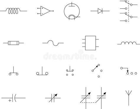 Electronic Circuit Symbols Graphic Symbols For Electrical Components
