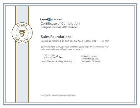 adil hameed on linkedin certificate of completion