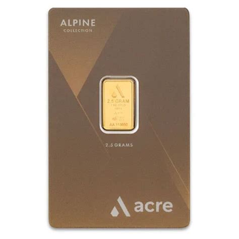 2 5 Grams Gold 999 2 5g 9999 Gold Bar Acre Alpine Collection In