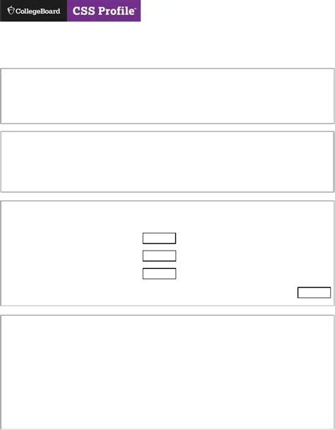 Blank Css Aid Profile Paper Form ≡ Safeinet