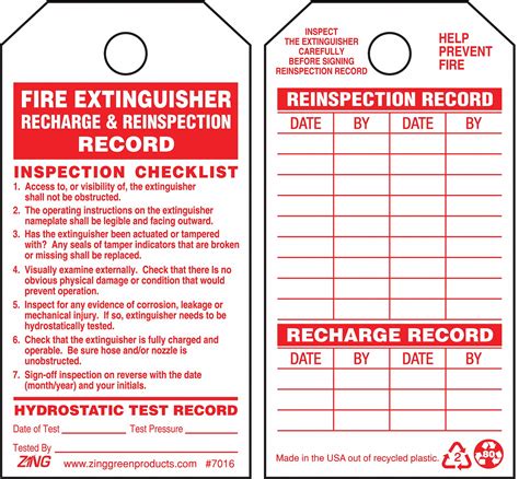 Fire Extinguisher Tags Printable Printable Blank Worldfire Extinguisher