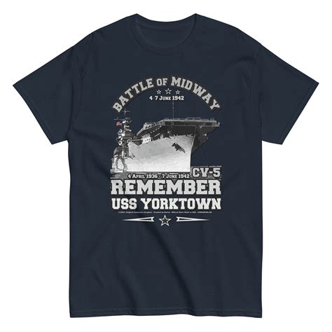 Uss Yorktown Cv 5 Battle Of Midway T Shirt Comancha Graphics