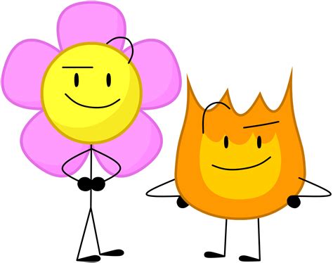 Flower And Firey From Battle For Dream Island By Skinnybeans17 On