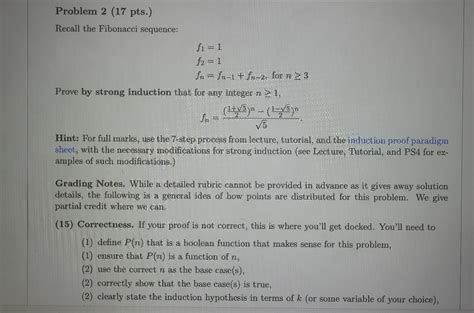 Solved Recall The Fibonacci Sequence F11f21fnfn−1fn−2