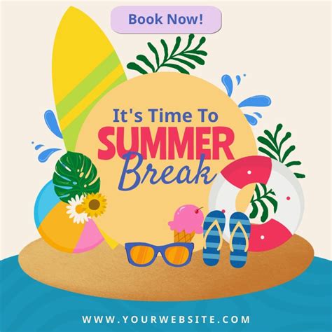 Plantilla De Summer Break Postermywall
