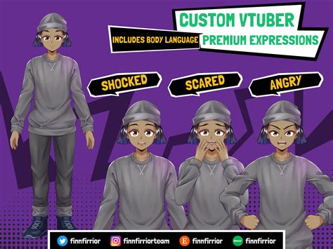 Custom Face Expression Vtuber Model And Rigging Live2d Anime Etsy