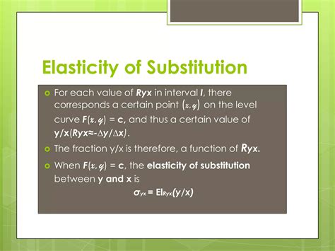 Elasticity Of Substitution Pptx Physics Science Elasticity Of Substitution Pptx Physics Science