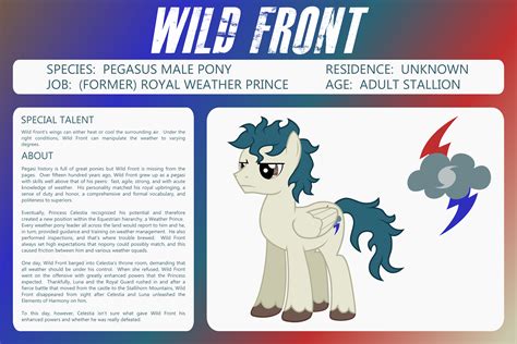 Mlp Oc Bio Sheet Wild Front By Outlawquadrant On Deviantart