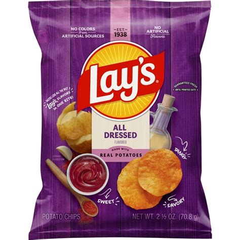 Lays All Dressed Potato Chips Canadian Flavor Crunchy Snack 235g8