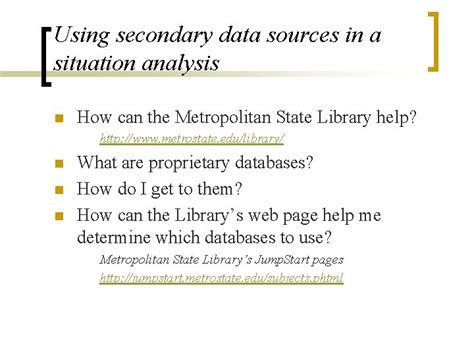 Secondary Data What Is It Primary Data Sources