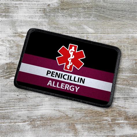 Penicillin Allergy Patch Medical Alert Patch With Red Star Of Life