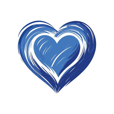 Blue Heart Clip Art Vector Premium Ai Generated Vector