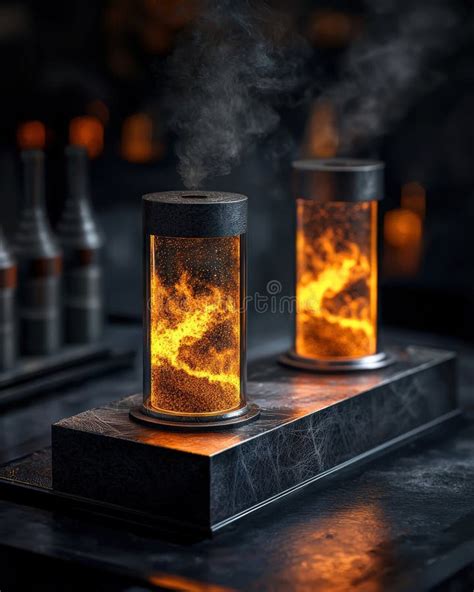 A Captivating Science Lab Setup Featuring Two Glass Containers With