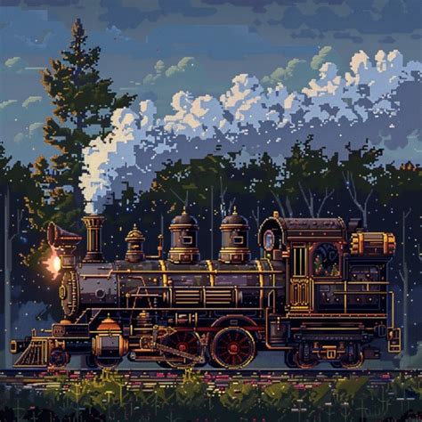 Steampunk Pixel Art Of An Alternate Pixel Art Pxlart