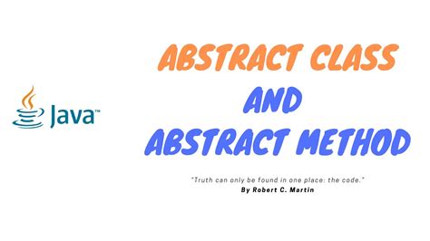 Java Abstract Class And Method Youtube