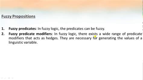 Cs 361 Soft Computing Module 5 Fuzzy Proposition Youtube
