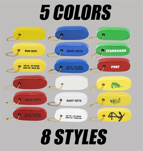 Premium Vinyl Dipped Floating Boat Key Chain 3 Pack