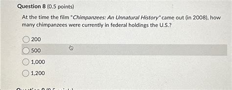 solved question 8 0 5 ﻿points at the time the film