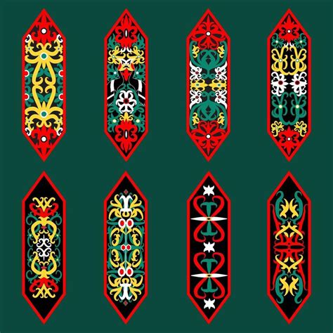 Download Authentic Central Borneo Dayak Ngaju Tribe Shield Patterns For