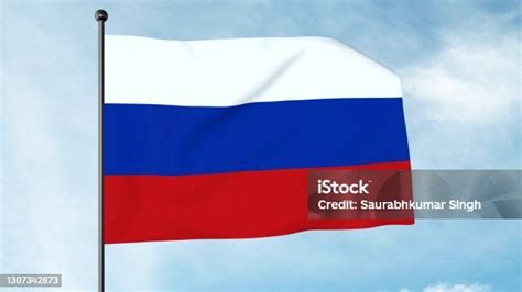 3d Illustration Of The Flag Of The Russian Federation Is A Tricolour