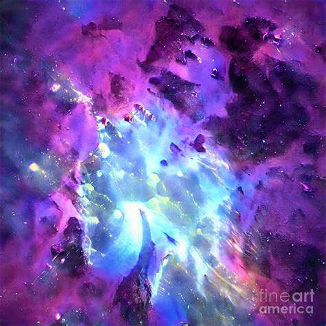 Blue Purple Galaxy Digital Art By Winchawa Art Fine Art America