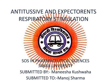 Antitussive And Expectorents Respiratory Stimulation Pptx