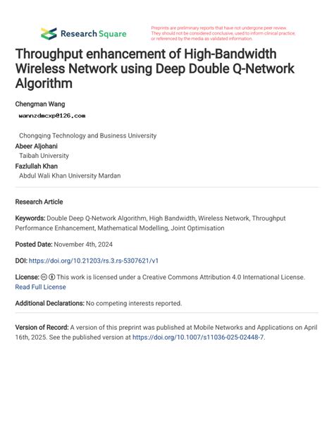 Pdf Throughput Enhancement Of High Bandwidth Wireless Network Using