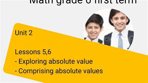 Math Grade 6 2024 First Term Unit 2 Lessons 56 Exploring Absolute