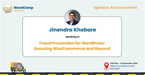 Jinendra Khobare Fraud Prevention For Woocommerce At Wordcamp Delhi 2024 Wordcamp Delhi 2024