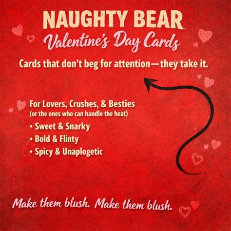 Valentines Day Cards Naughty Bear Apparel