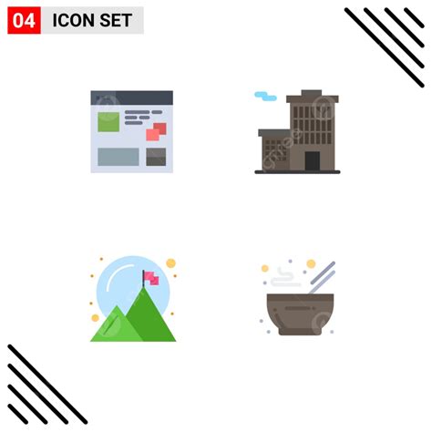 User Interface Pack Of Basic Flat Icons Of Browser Kitchen Vector Hot PNG And Vector With