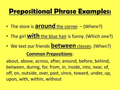 Ppt Intro To Phrases Prepositional Appositive Participial Gerund