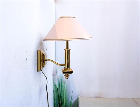 1980s Mid Century Brass Wall Mounted Lamp Wall Lamp Brass Sconce With