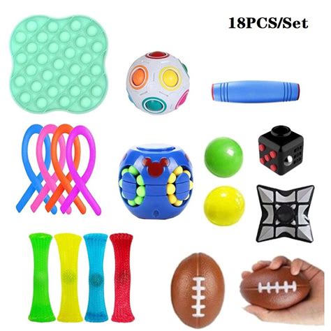 Fidget Sensory Toys Set Pops Bubbles Stress Relief Vicedeal