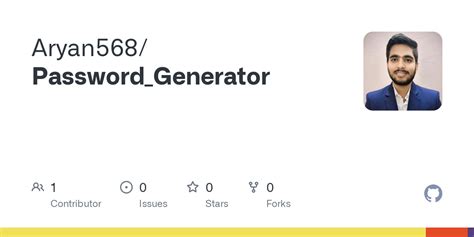 Github Aryan Password Generator