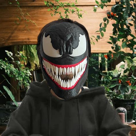 Venom Mask With Moving Jaw Full Face Cosplay Accessory 3d Printed Venom
