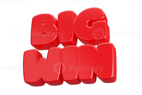 Big Win 3d Word Text Royalty Free Png