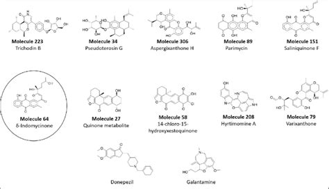The Names And Chemical Structures Of In Silico Potential Achei Along