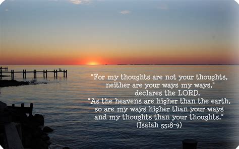 Isaiah 55 8 9 Bible Verse On Sunset Background