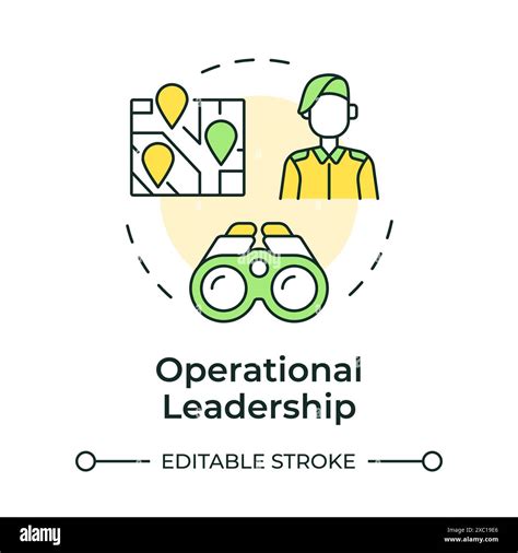 Operational Leadership Multi Color Concept Icon Stock Vector Image