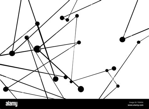 circular nodes and line structures three dimensional rendering stock